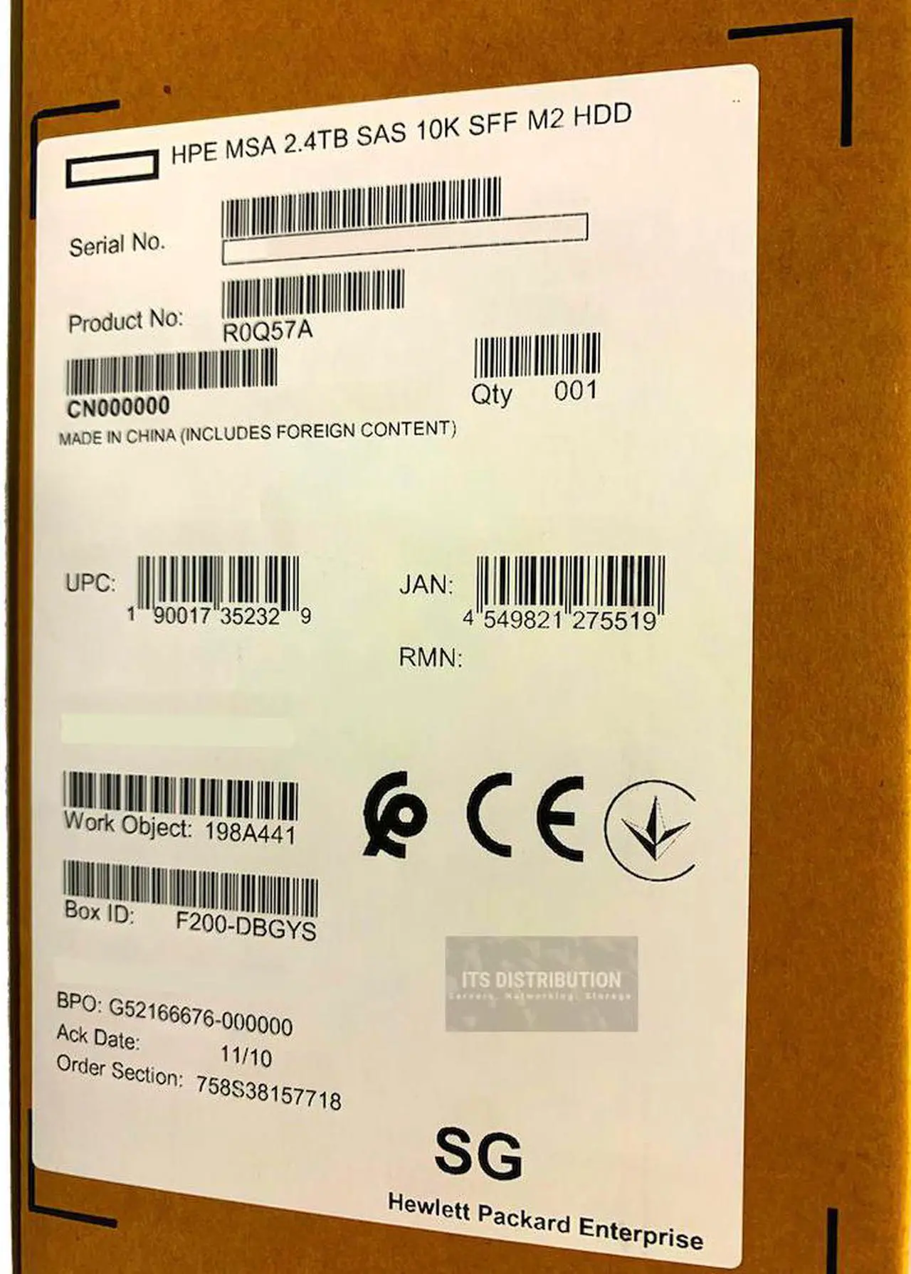 HPE Enterprise MSA 2.4TB SAS 10K SFF M2 HDD P13247-001 (R0Q57A ...