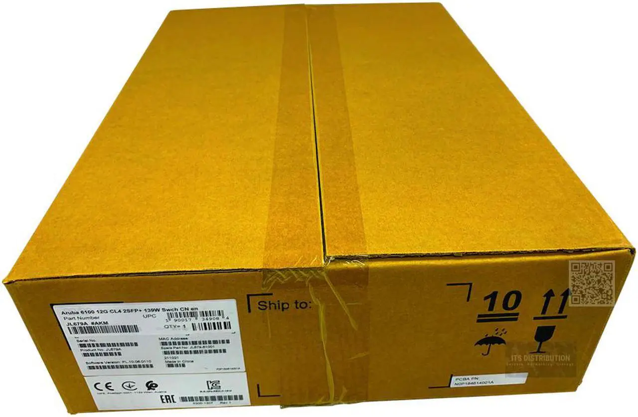 HPE Aruba 6100 Ethernet Switch, 12 Port, Managed, Modular, 139W PoE, 1U ...