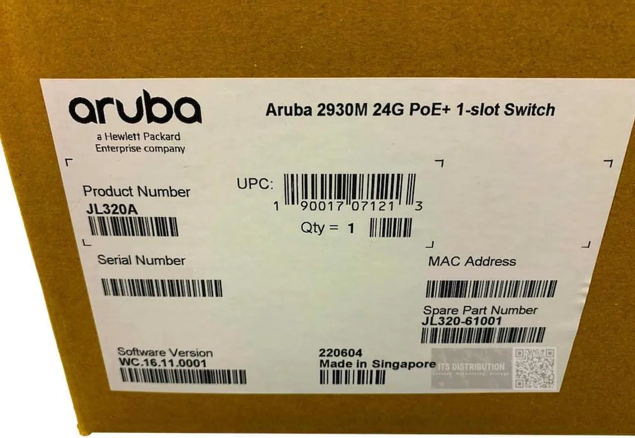 HPE Aruba 2930M 24G PoE+ 1-Slot Switch (JL320A) - Newegg.com