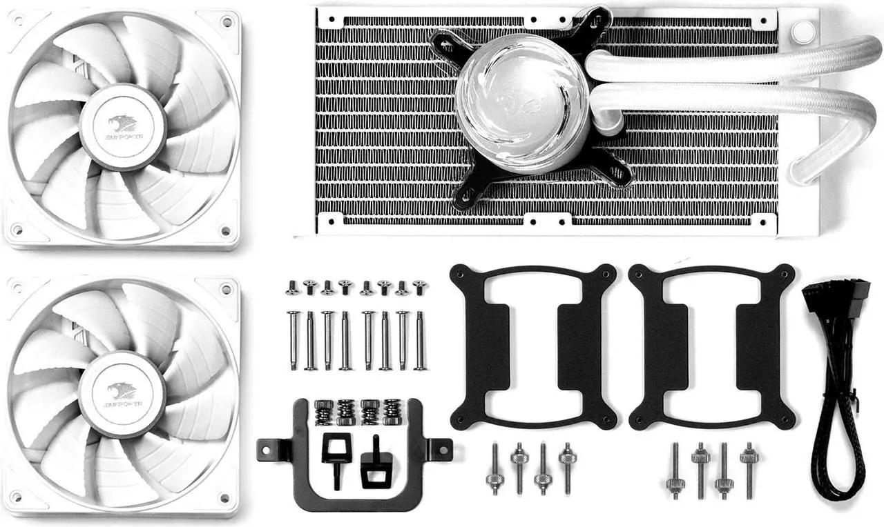 iBUYPOWER AW4 240mm Radiator CPU AIO Liquid Cooler (2024), 2x 120mm ...