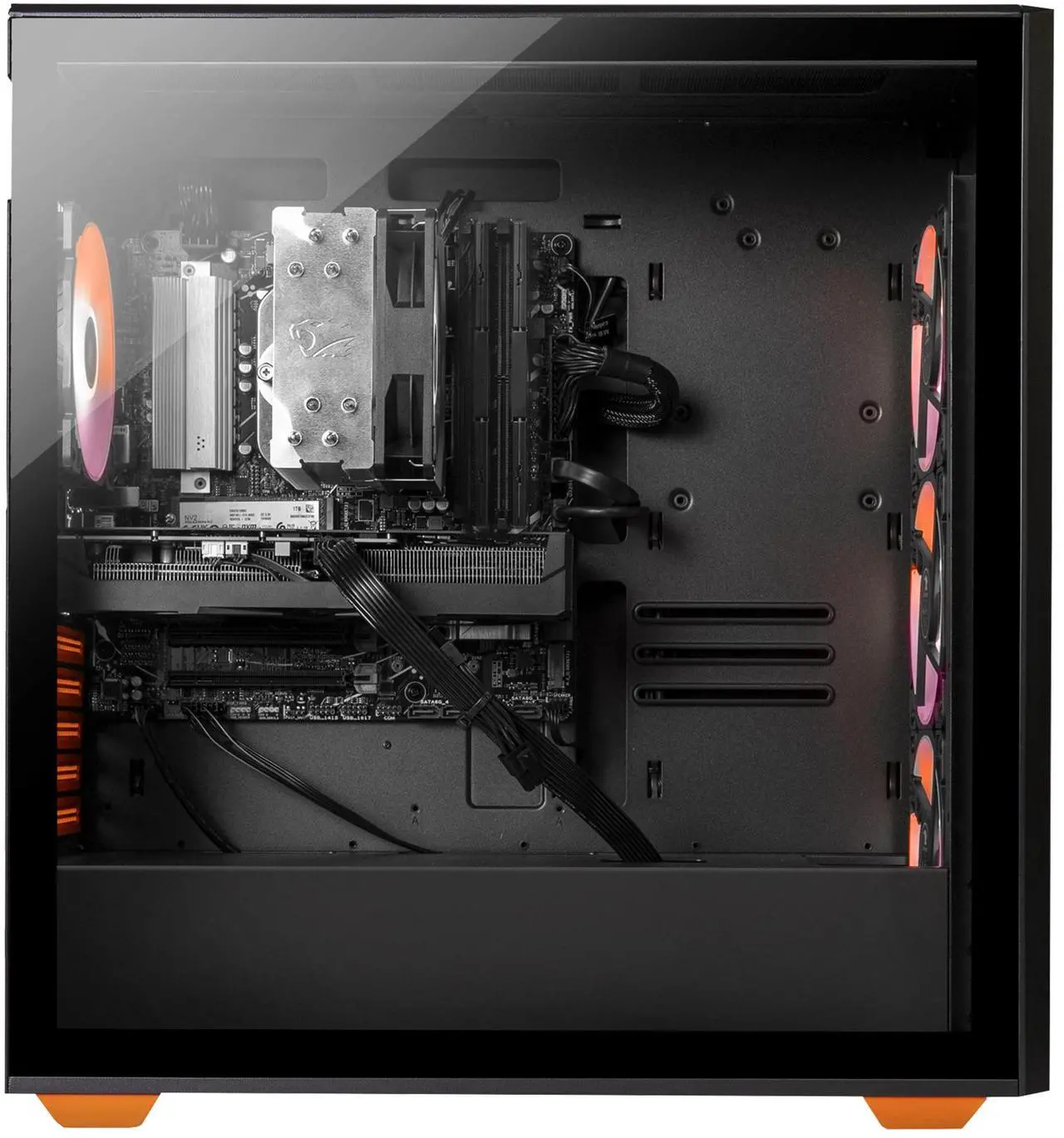 iBUYPOWER Scale Orange Gaming PC Desktop - AMD Ryzen 7 5700 - NVIDIA ...