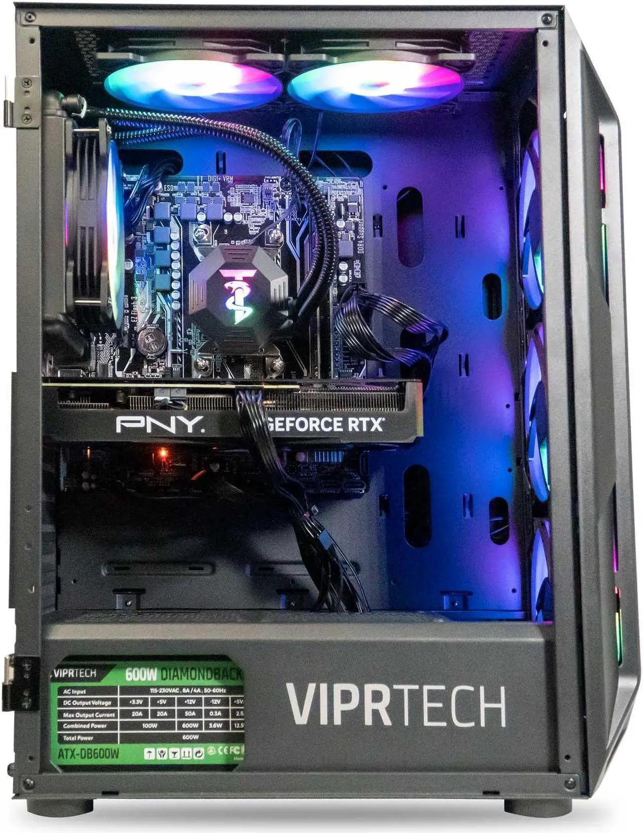 ViprTech Ghost 3.0 Liquid-Cooled PC - AMD Ryzen 5 5600X (4.6Ghz Turbo ...
