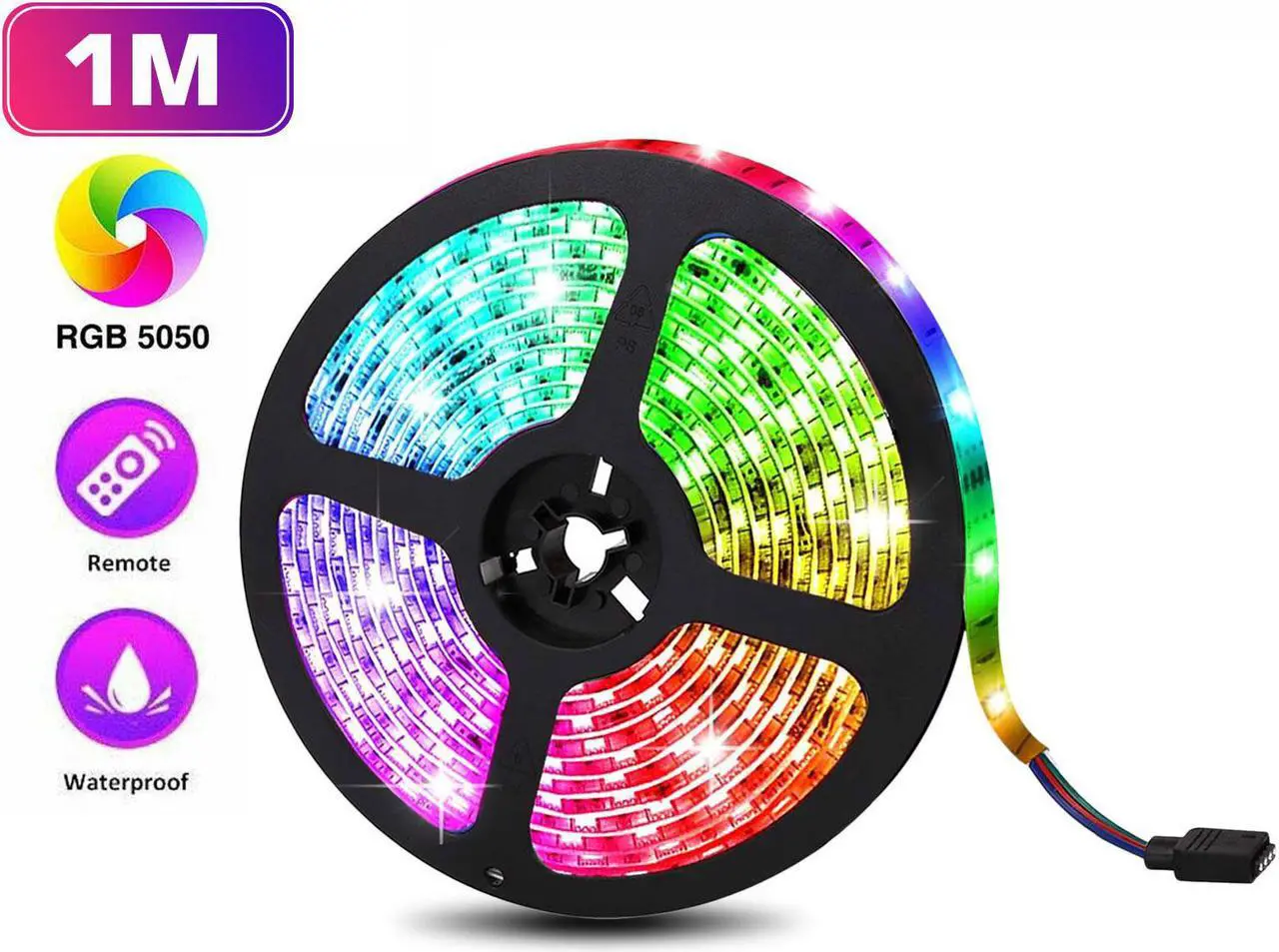 USB Powered RGB 5050 LED Light Strip Computer TV Backlight Remote ...