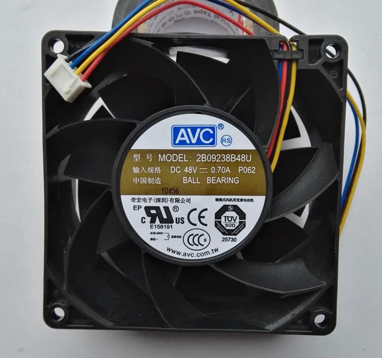 AVC 92*92*38 2B09238B48U 9238 48V 0.7A 4-wire radiator fan ...