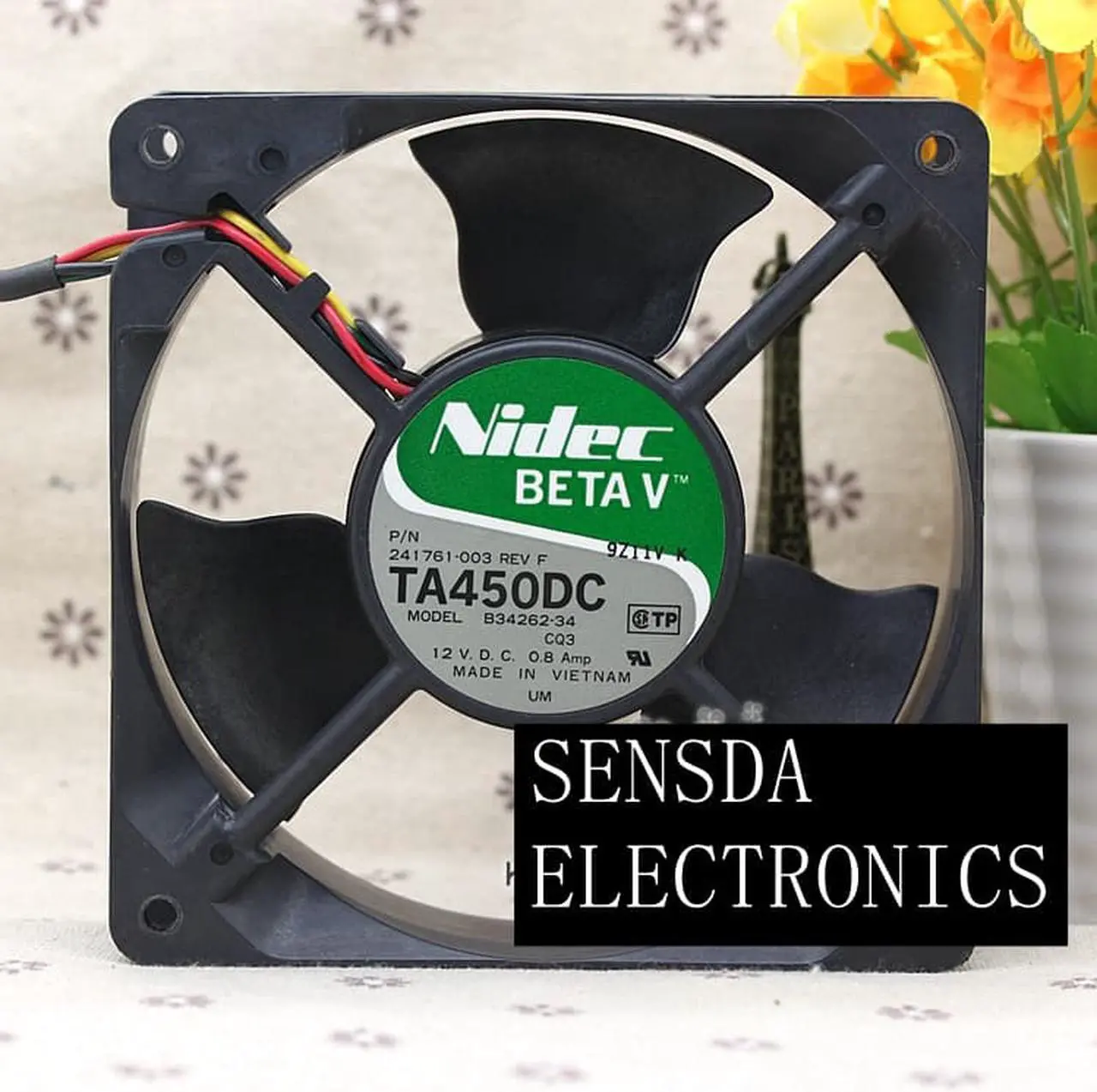 Nidec TA450DC B34262-34 12V 0.8A 12038 12cm large air flow cooling fan ...