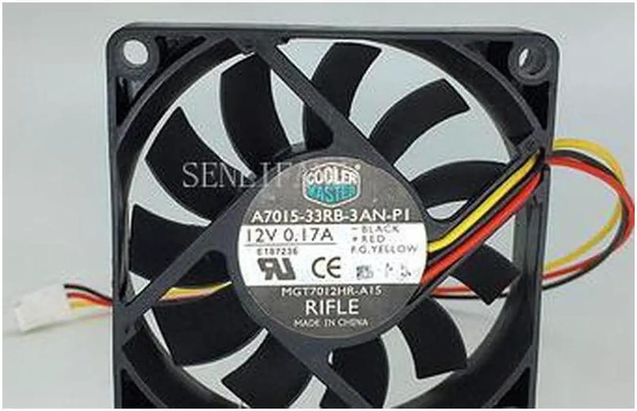 For Cooler Master A7015-33RB-3AN-P1 DC 12V 0.17A 70x70x15mm 3-Wire ...