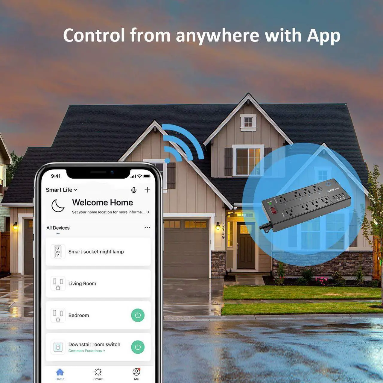 POWRUI WiFi Surge Protector, Smart Plug, Power Strip, (1680 Joules with ...