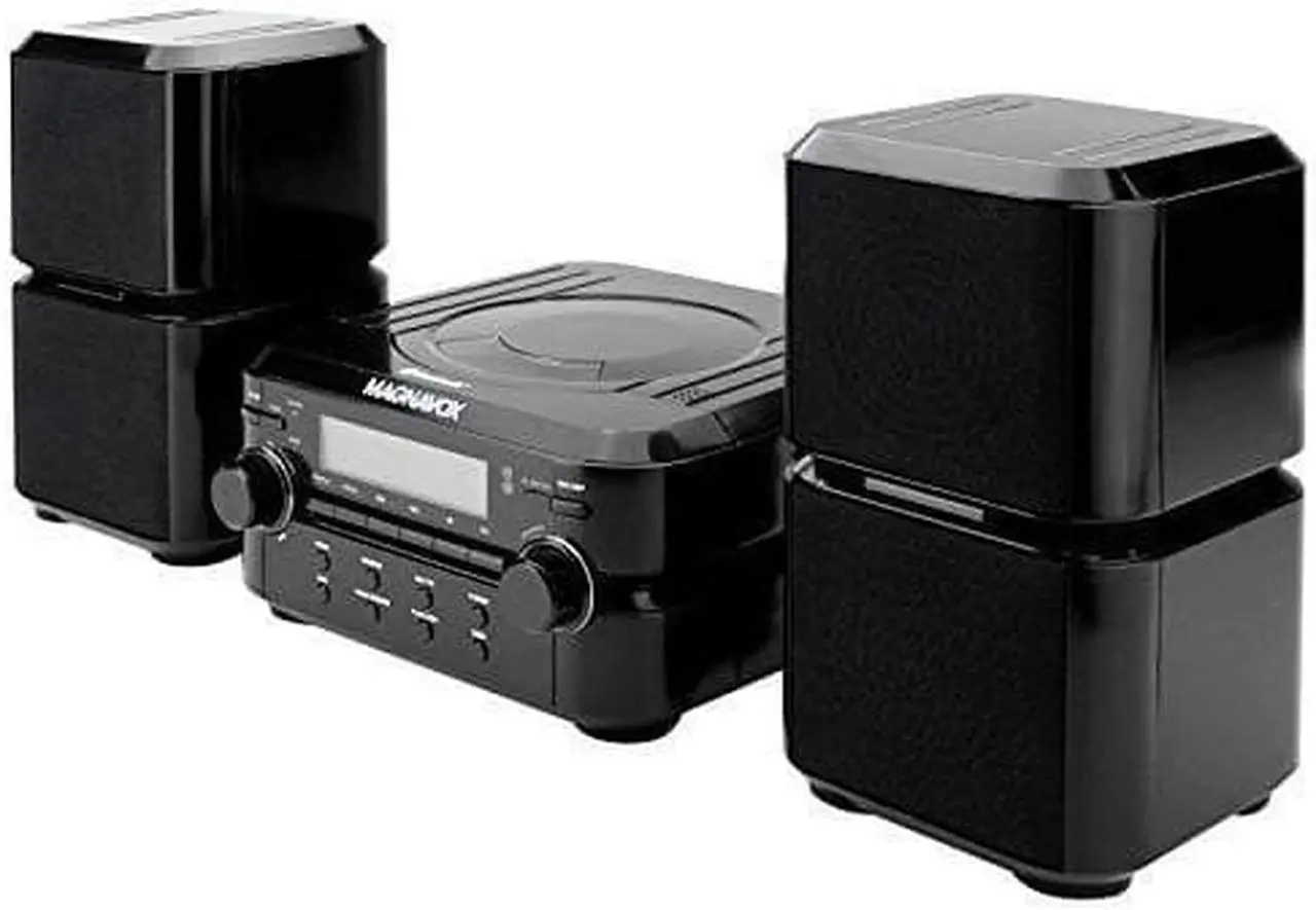 Magnavox Mm435 Black 3Pc Cd Shelf Stereo System Am Fm Radio - Newegg.com