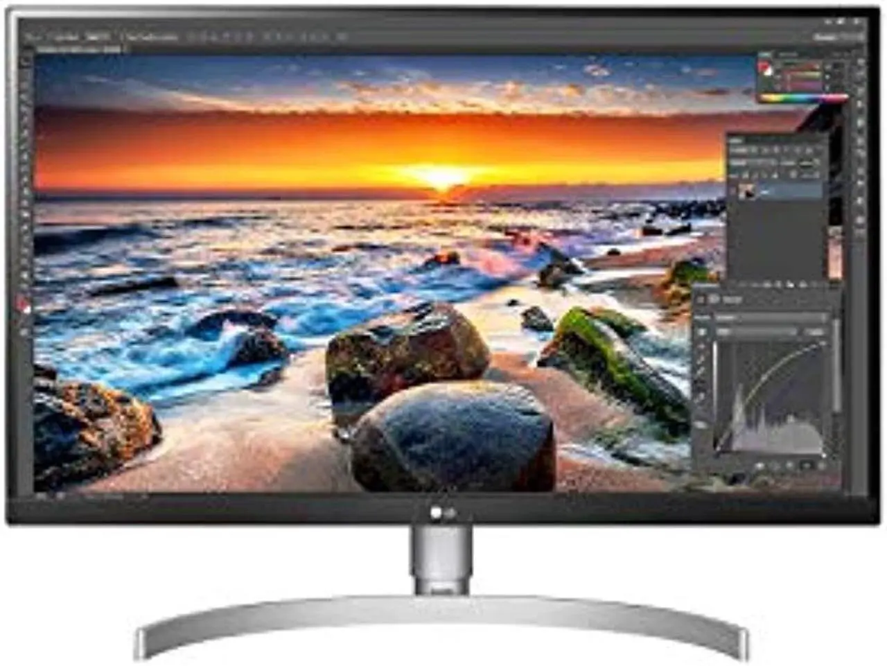 LG 27UN850-W 27 Inch Ultrafine UHD (3840 x 2160) IPS Display with VESA ...