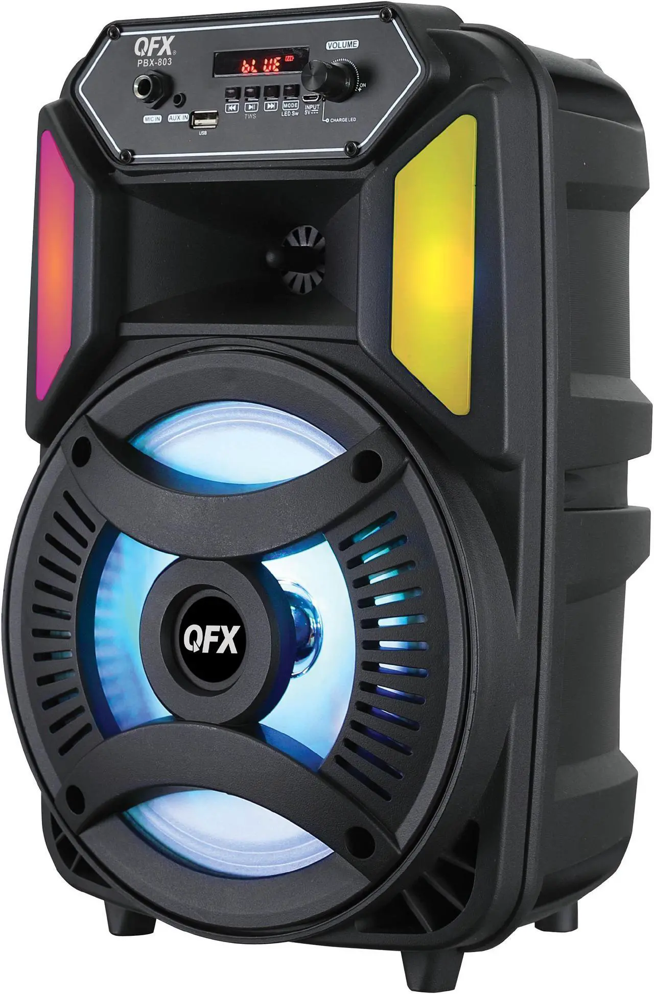 QFX - Portable Bluetooth Rechargeable Speaker with LED Party Lights and ...