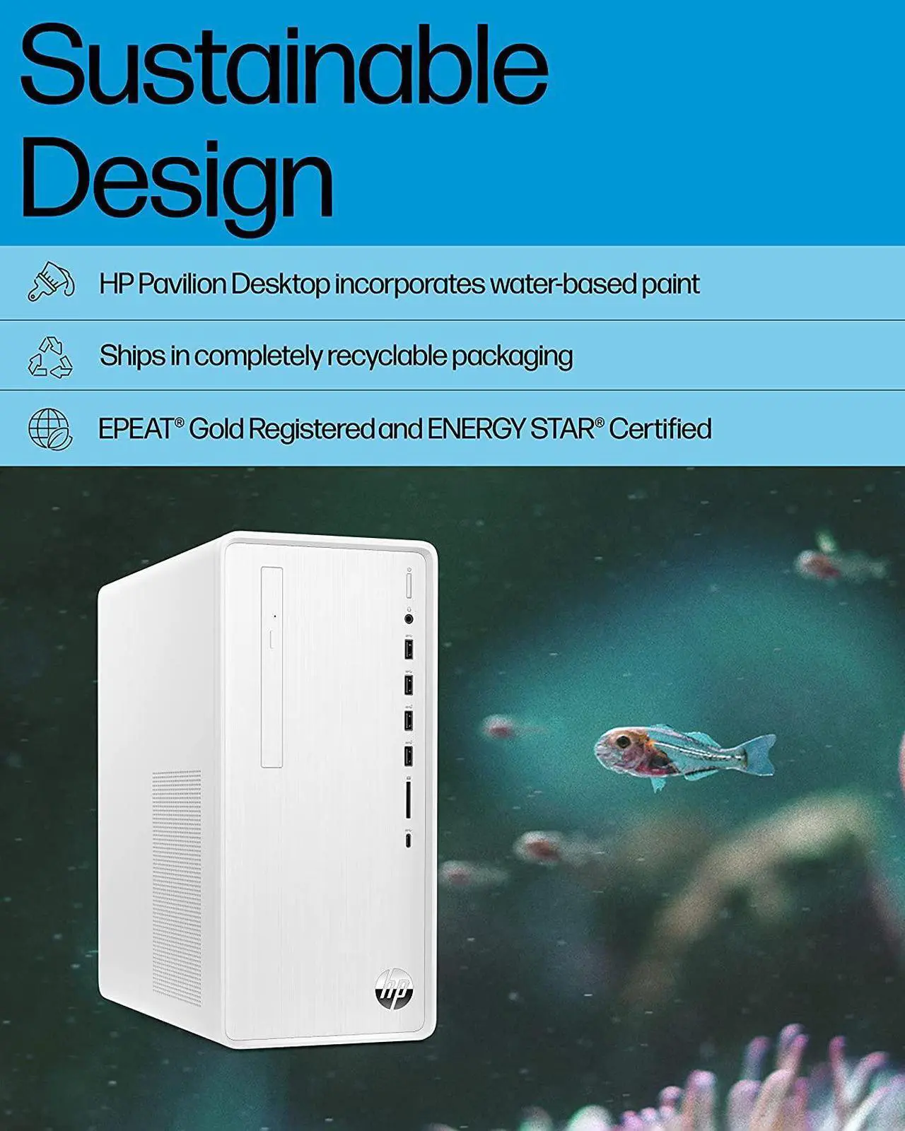 Refurbished: HP Pavilion TP01-3016 Desktop Intel Core i5-12400 2.50GHz ...