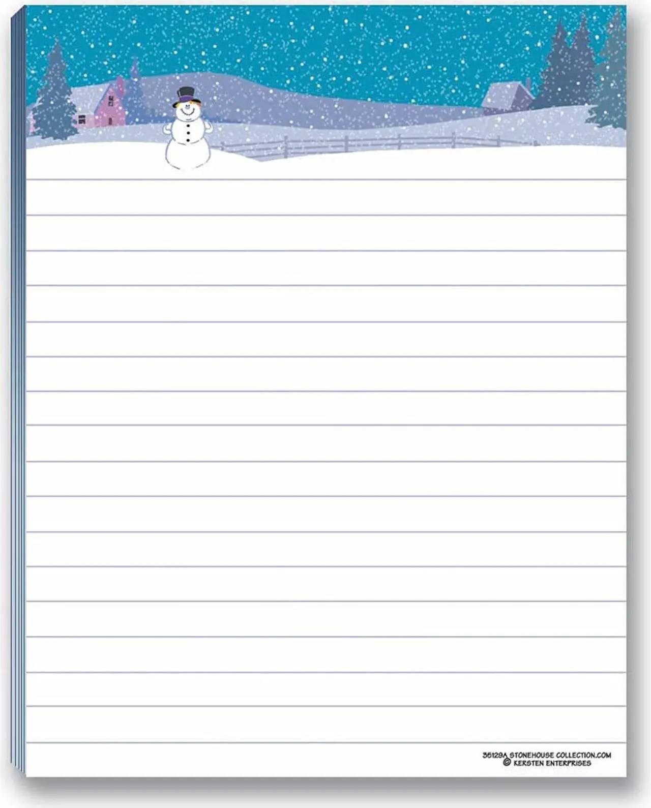Winter Theme Notepads - 4 Assorted Note Pads - Winter Scene - Newegg.com