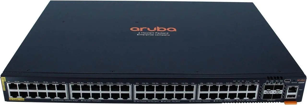 HPE Aruba CX 6200 JL728A#ABA 48G Class4 PoE 4SFP+ 740W Switch - Newegg.com