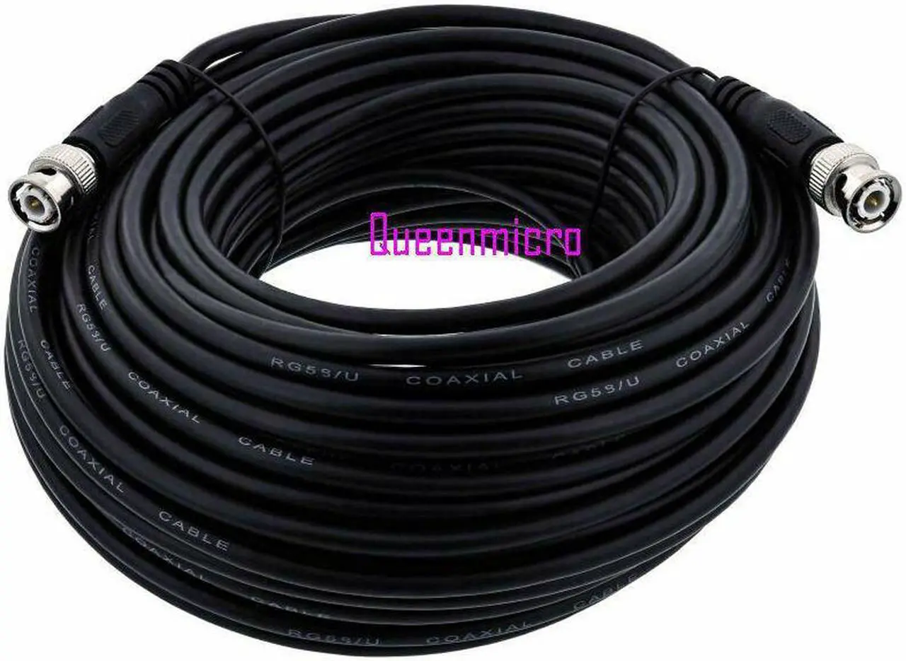 100Ft BNC RG59 U Coax Male to Male Video Cable CCTV Security Camera ...