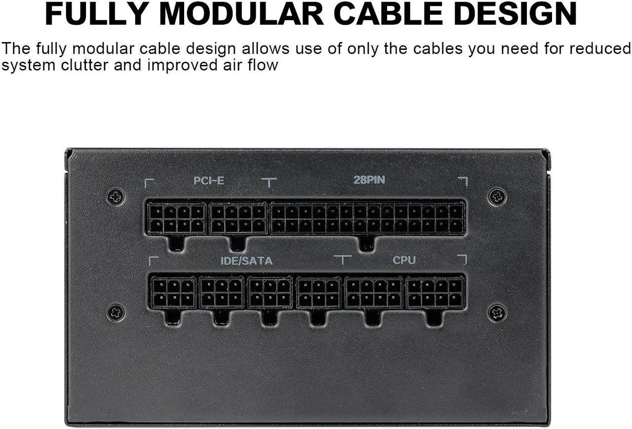 Segotep 750W Power Supply 80 Plus Platinum Fully Modular ATX Gaming PSU ...