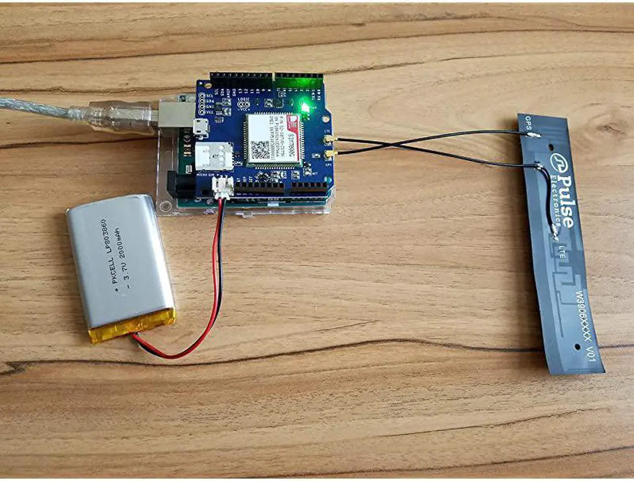 SIM7000 LTE CATM1 NBIoT Cellular + GPS + Antenna Shield Kit for Arduino ...