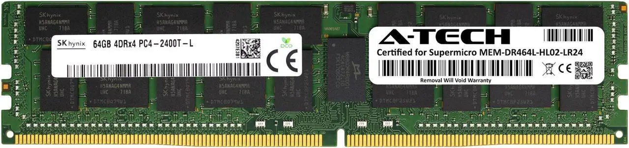 Supermicro Certified MEM-DR464L-HL02-LR24 | Hynix 64GB PC4-19200 DDR4 ...