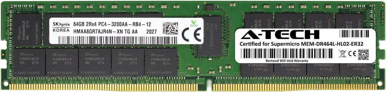 Supermicro Certified MEM-DR464L-HL02-ER32 | Hynix HMAA8GR7AJR4N-XN ...