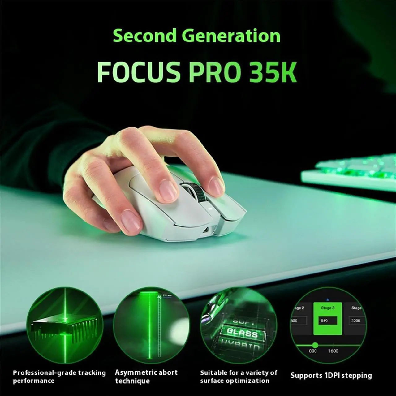 AULA Viper V3 Pro Wireless Gaming Mouse: 54g Lightweight - 8K Polling - 35000 DPI Optical Sensor ...