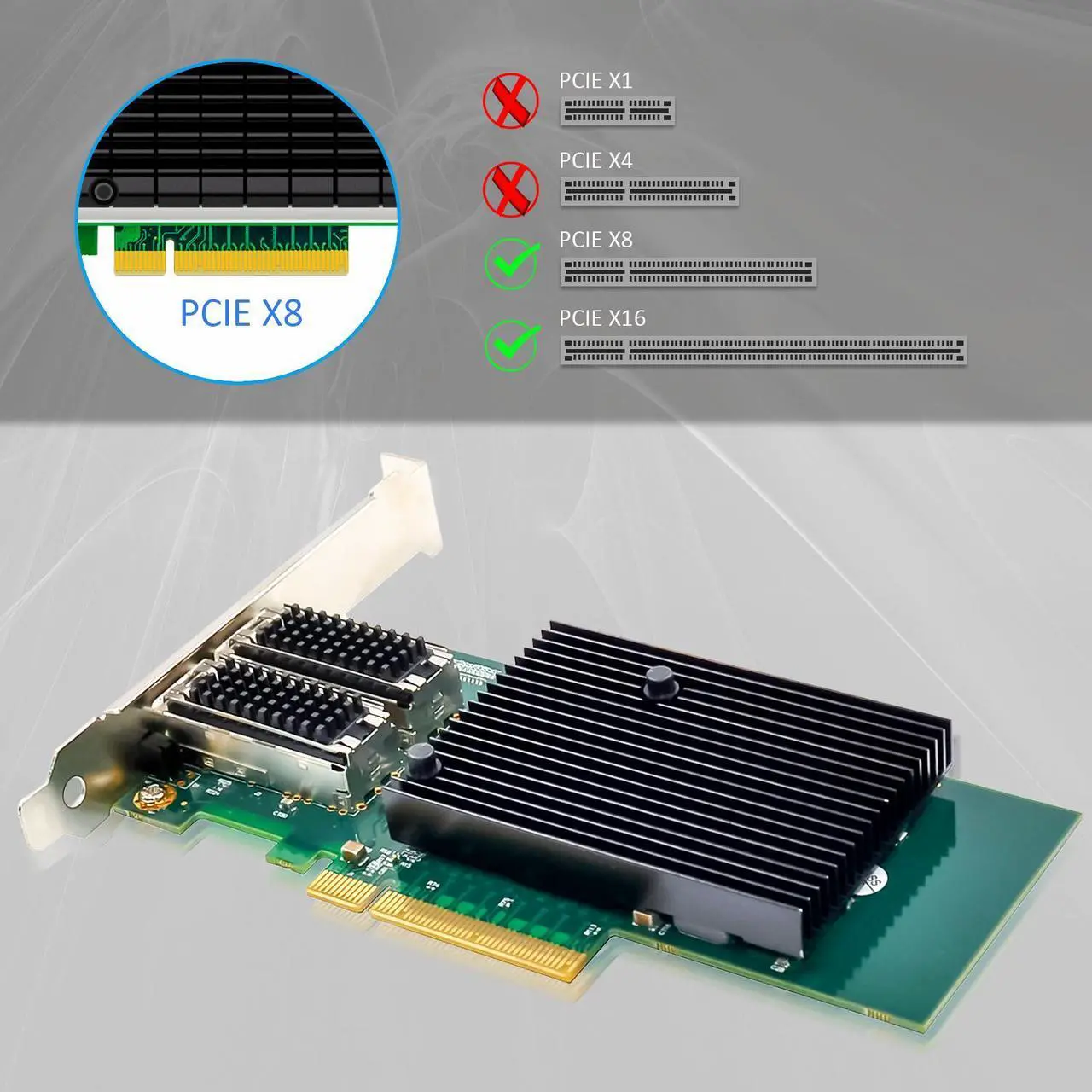 GLOTRENDS ST7218 2-Port 10G SFP+ Ethernet Network Card with Intel X710 ...