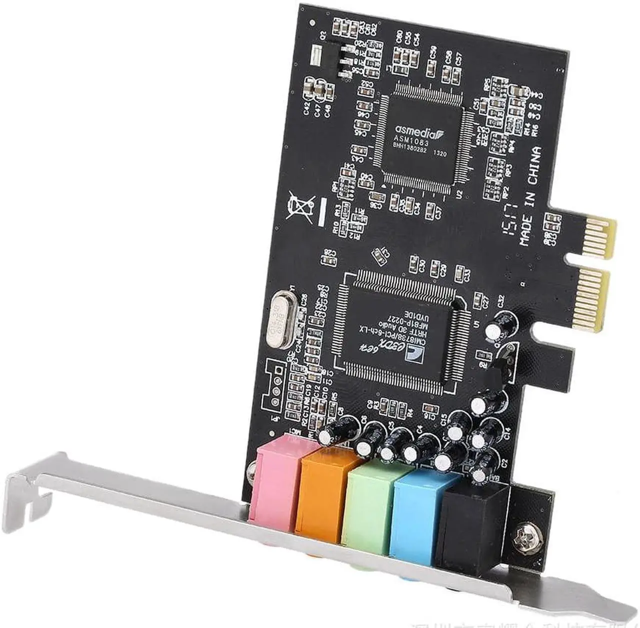 PCI-E 5.1 Channel Built-in Sound Card Desktop 3D Stereo PCIe Audio Card ...