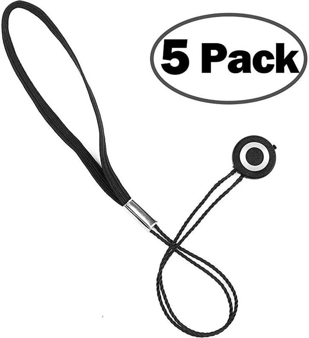 5 Pack Lens Cap Leash Lens Cap Keeper Holder with Microfiber Cleaning ...