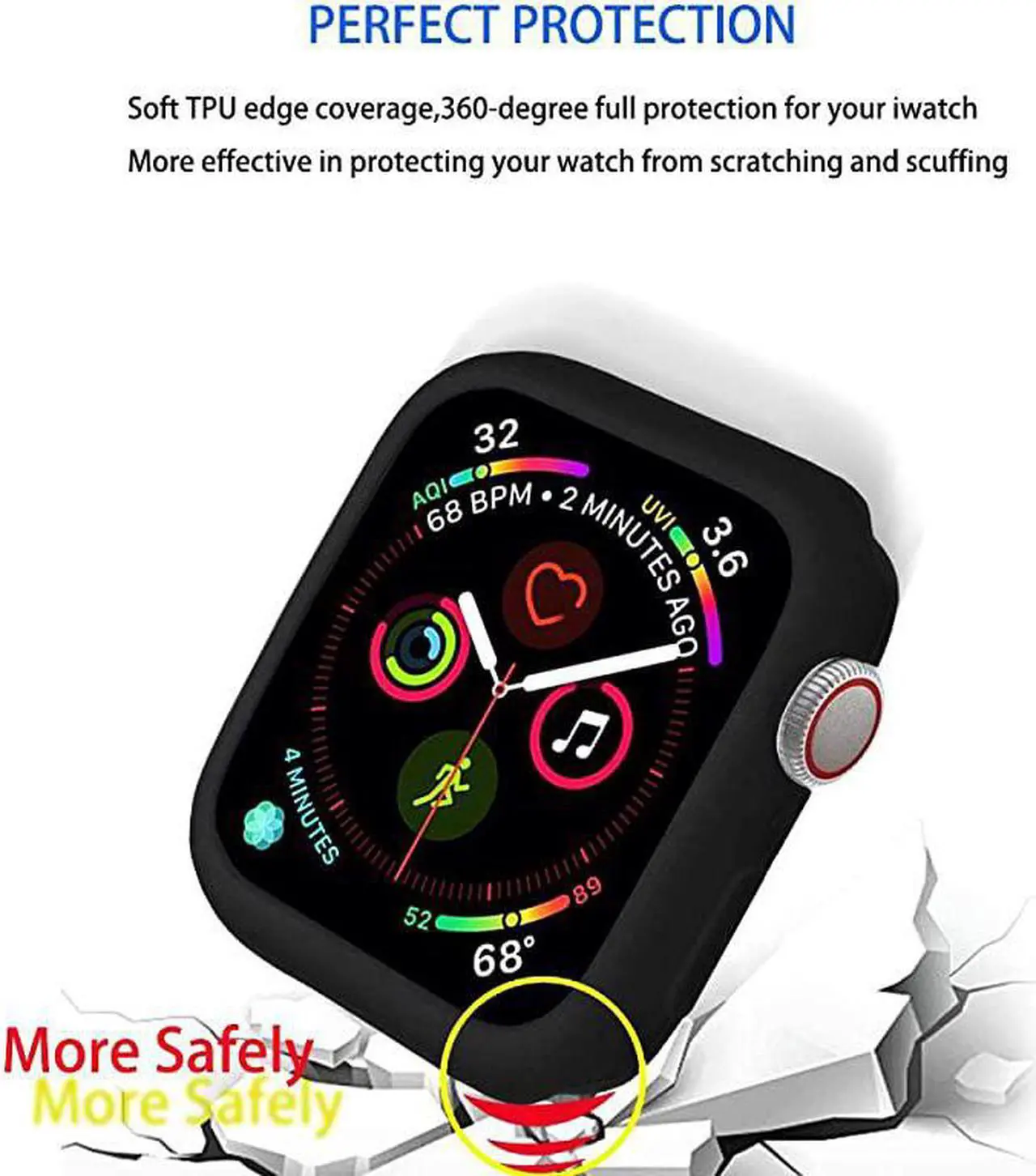 for Watch Case 38mm 42mm 40mm 44mm Premium Soft Flexible TPU Thin ...