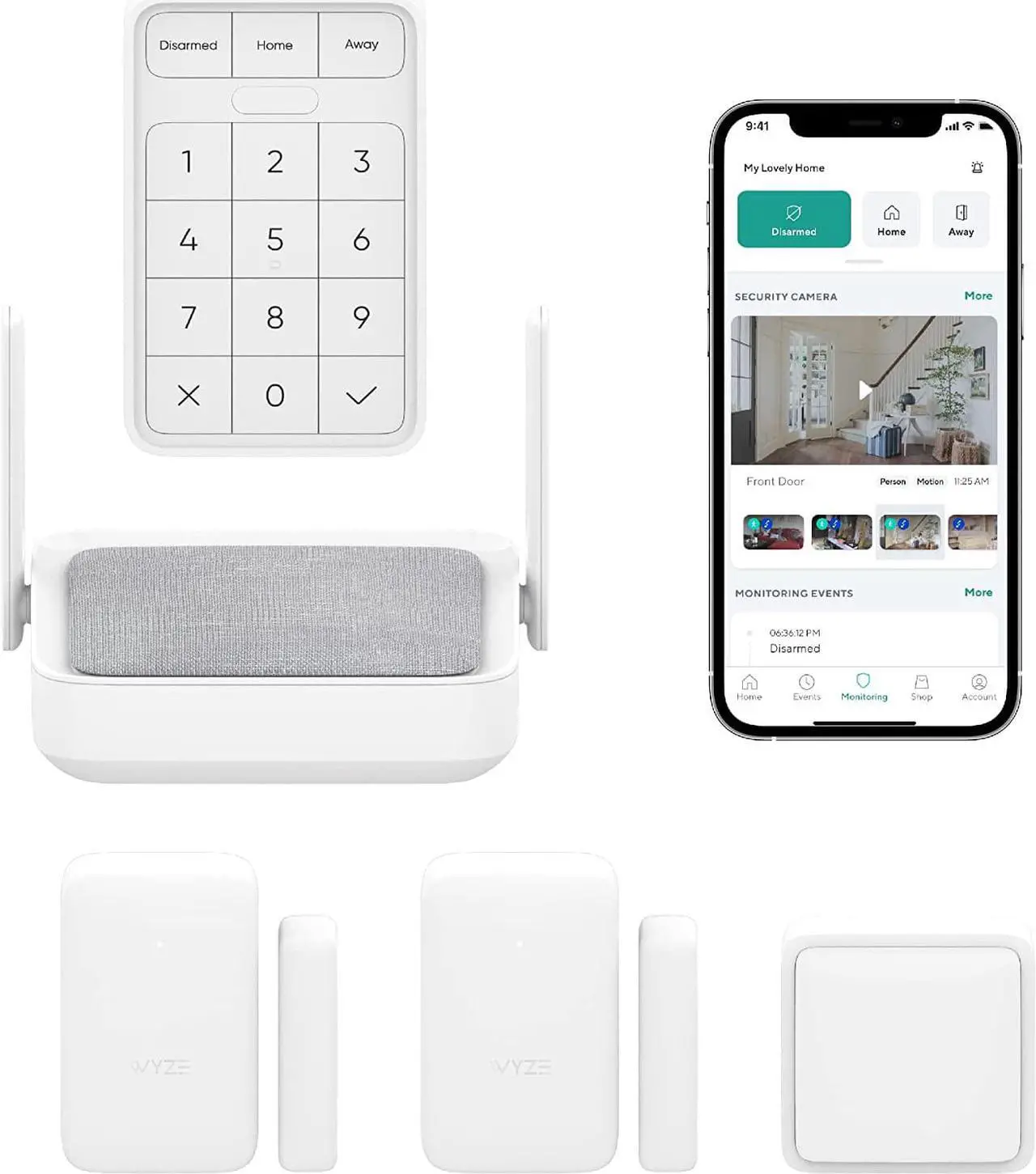Wyze Home Security Core Kit: Hub, Keypad, Motion Sensor, Entry Sensors ...