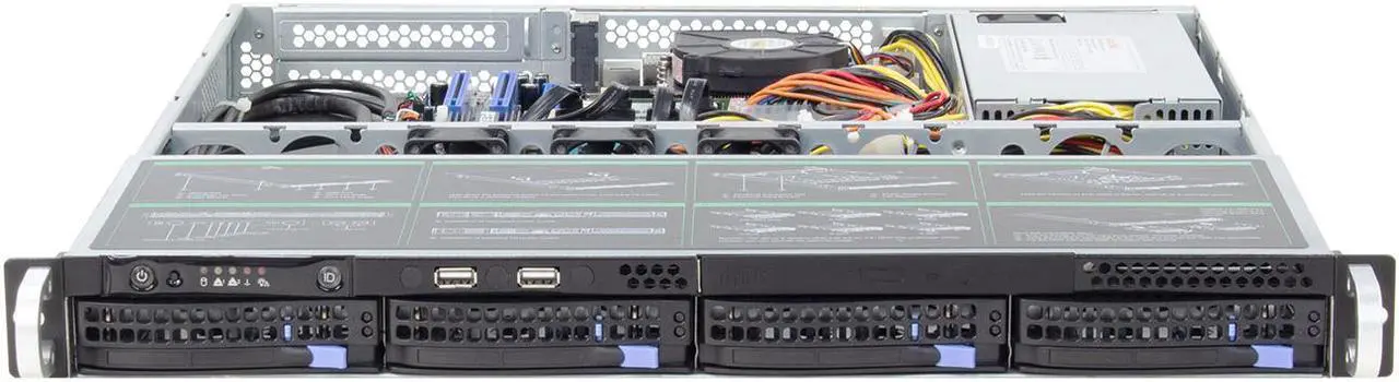 1U Rackmount Hotswap server Case / 6Gb / s Mini-sas (SFF-8087 interface ...