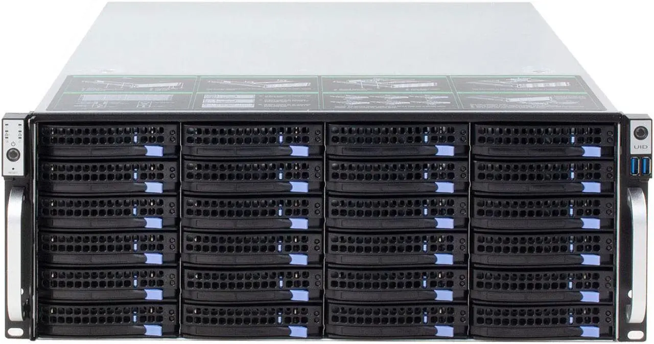 24 bays storage server 4U chassis / equipped with 12Gb / s Expander ...