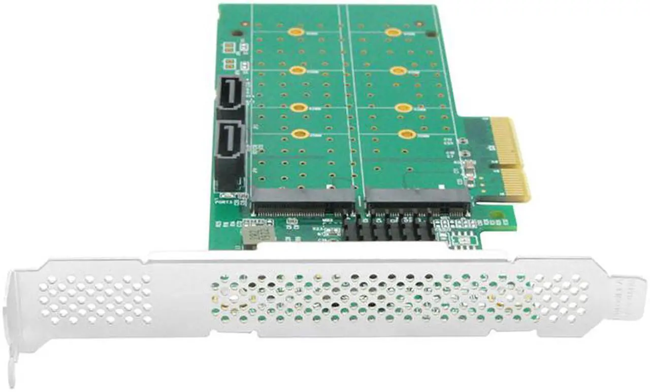 Linkreal 6Gb/s PCIe x4 to 2-Port M.2 & 2-Port SATA RAID Card - Newegg.com