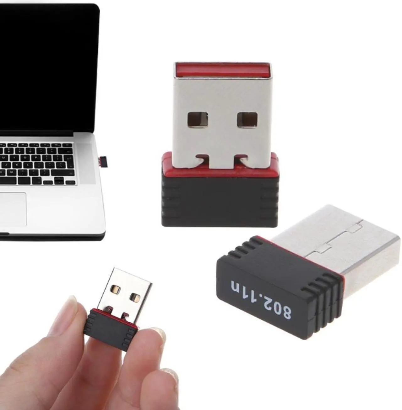150Mbps USB 2.0 WiFi Wireless Adapter Network LAN Card 802.11 ngb ...