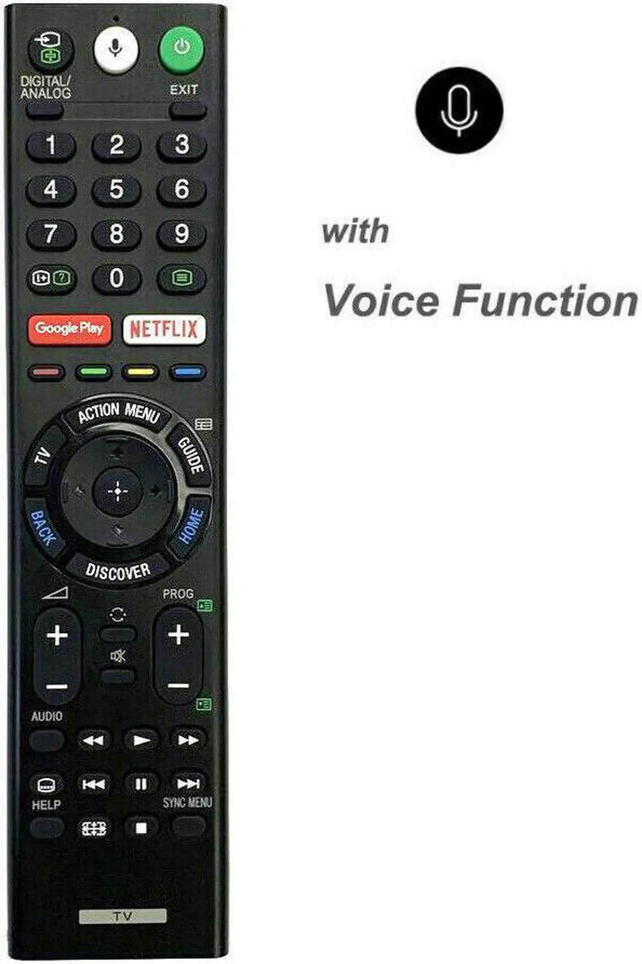 Bluetooth Voice Remote Control Universal For SONY 4K TV RMFTX500E RMF ...