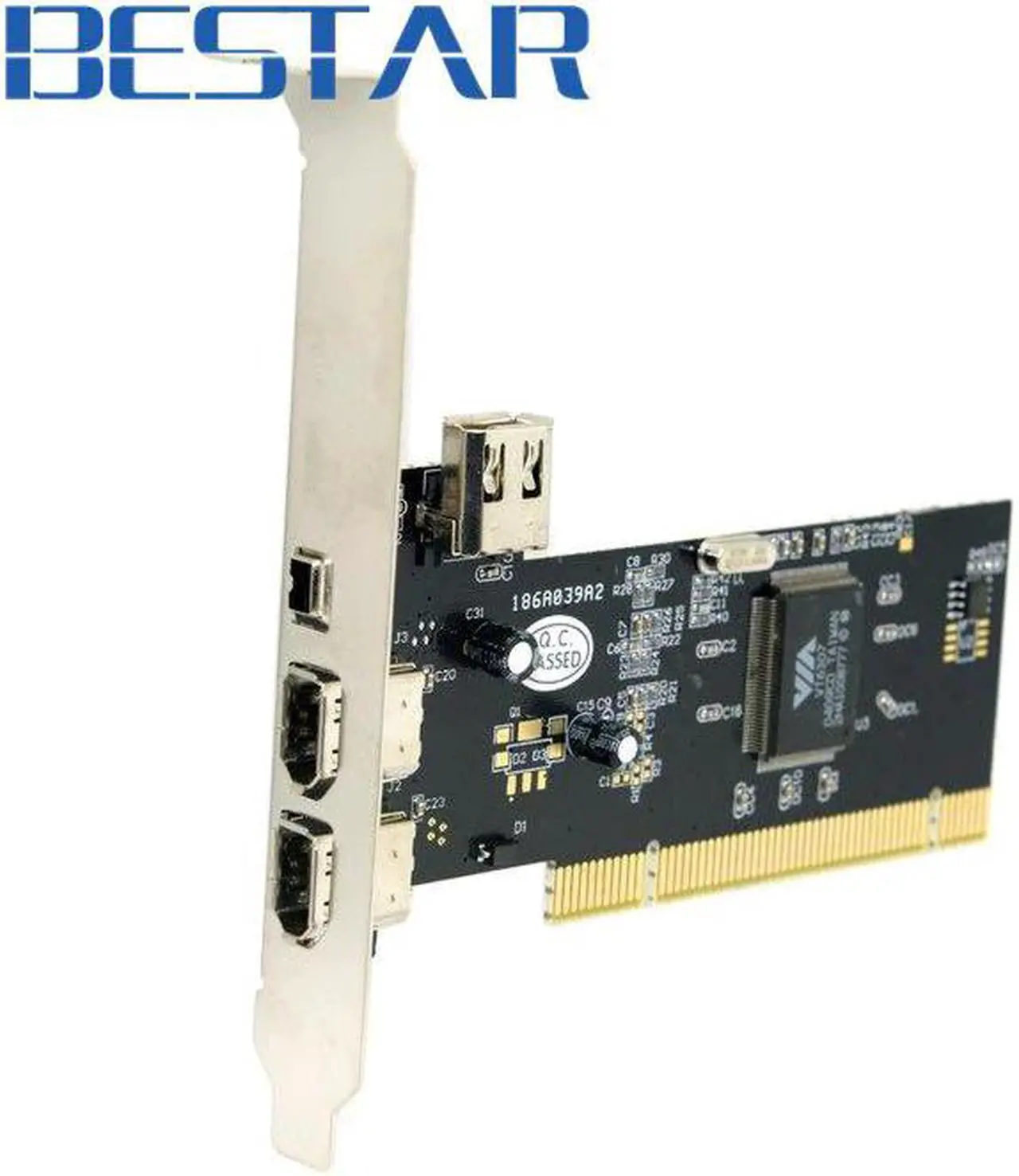 Firewire 1394 port 400 IEEE 1394 express 1394A Dual 6pin & 4pin 3 Port ...