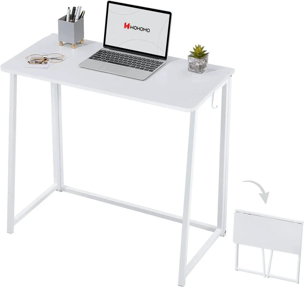 Small Foldable Computer Desk Writing Study Desk Easy Assembly Space ...