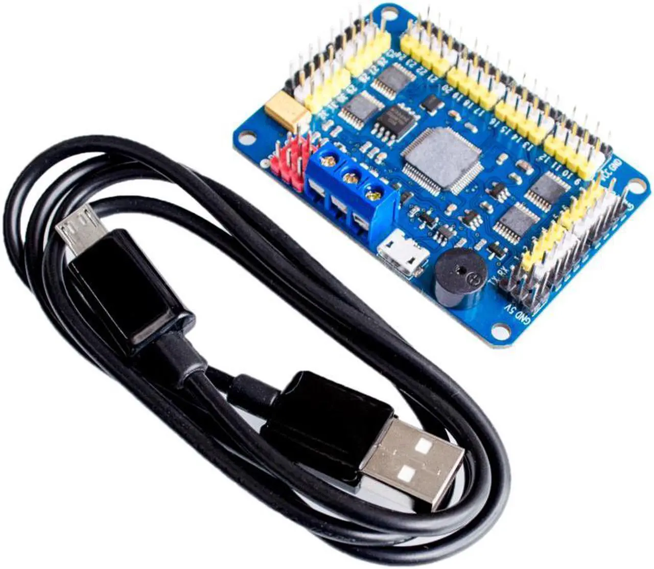 Version 32 Channel Robot Servo Control Board Servo Motor Controller PS2 Wireless Control USB ...