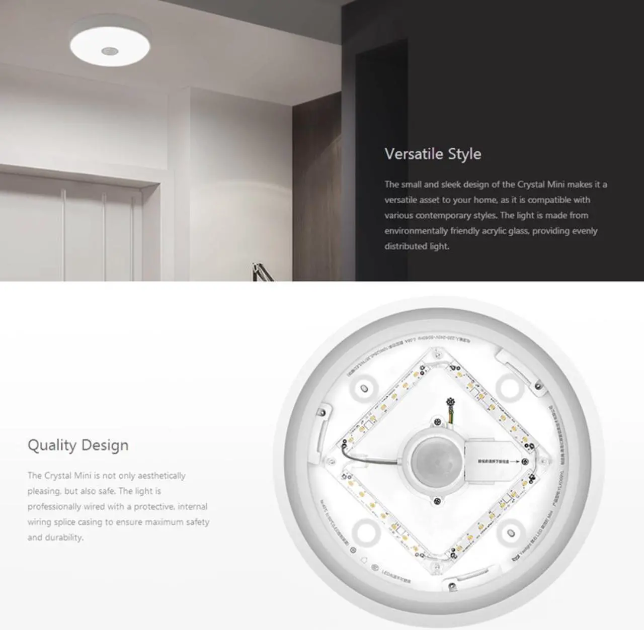 LED Ceiling Light Mini Console Light Induction Lamp Sensor Night Light ...