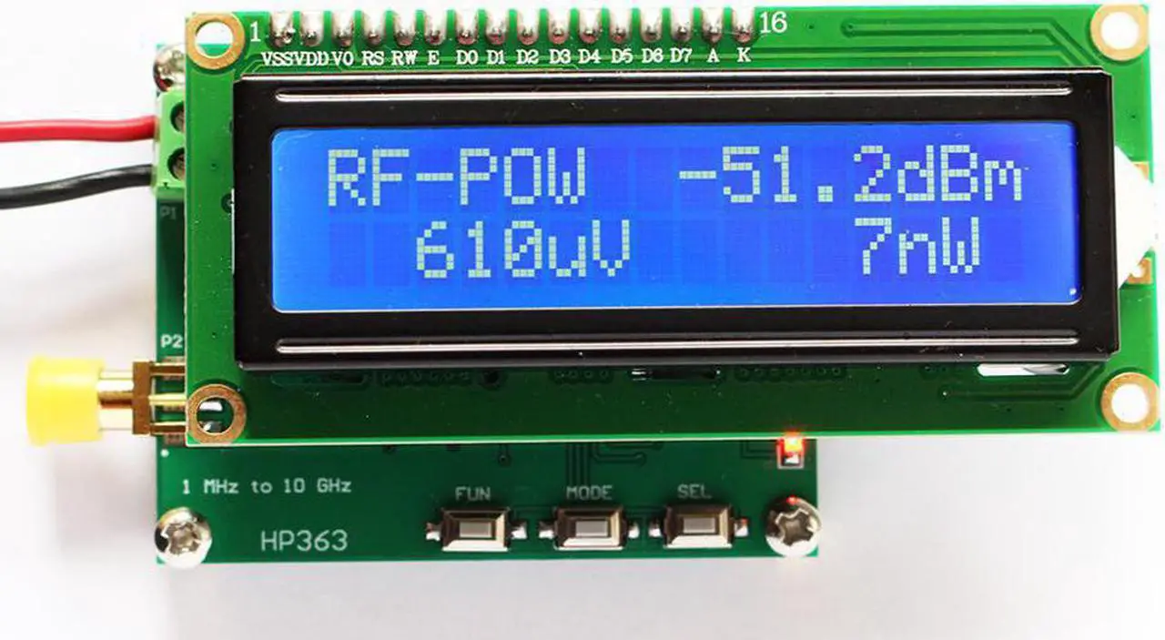 RF power meter Power meter 1MHz10GHz -500dBm RF power attenuation value ...