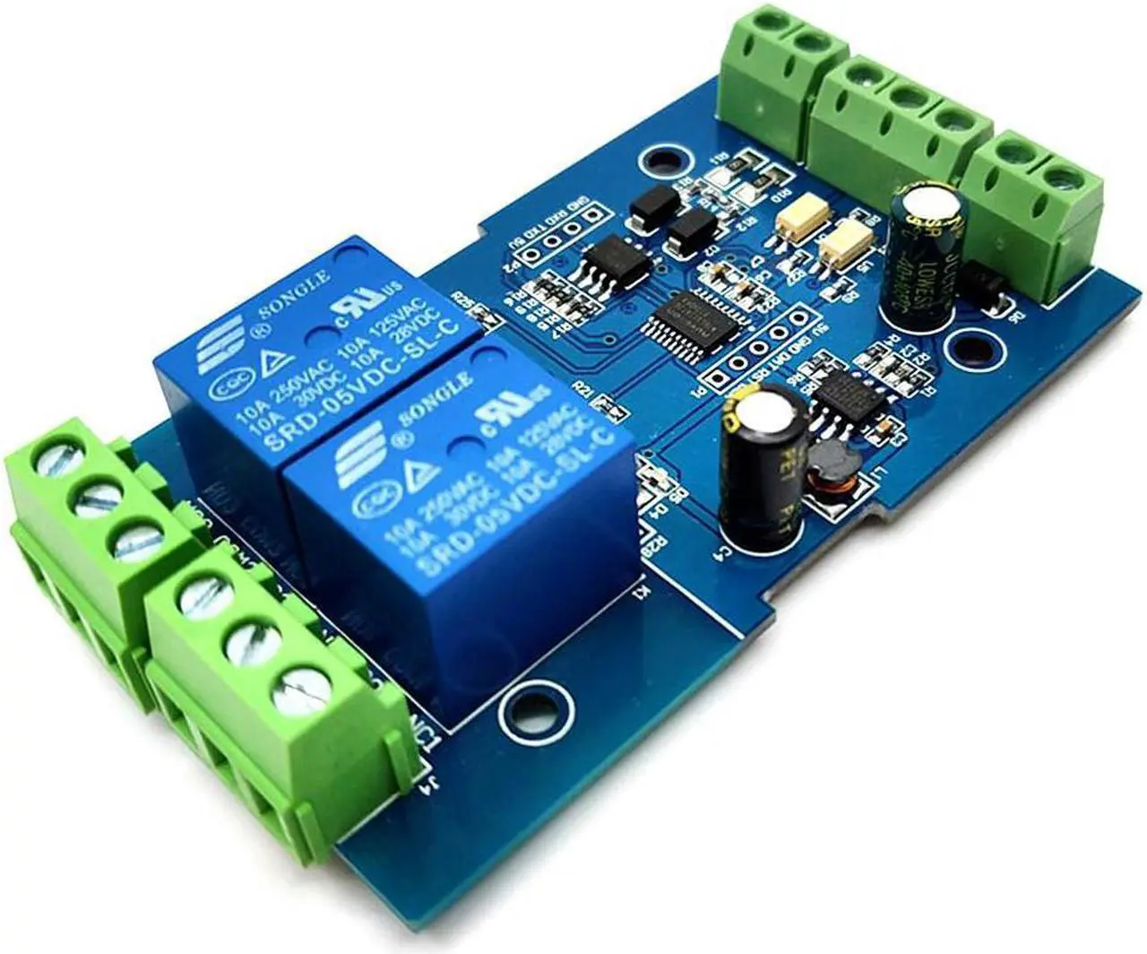 Modbus-Rtu 2-way relay module switching input and output RS485/TTL communication - Newegg.com