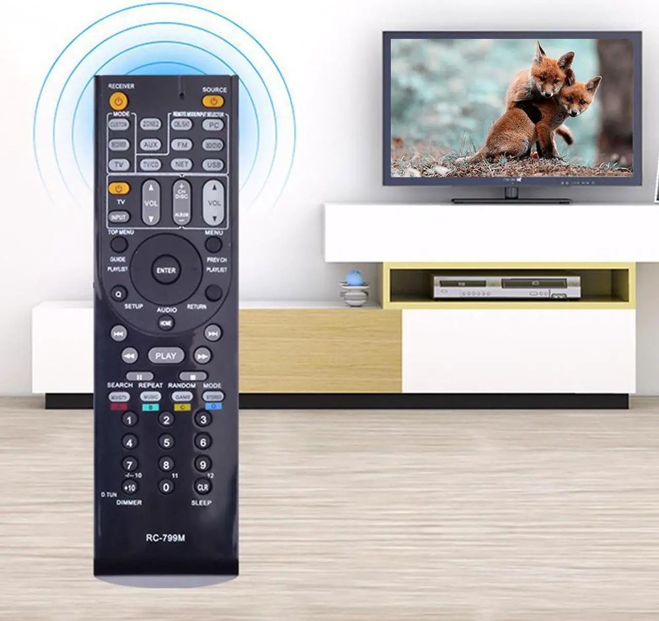 RC-799M Compact Home Transmitter Audio Video Receive Replacement Remote Control Easy Operate ...