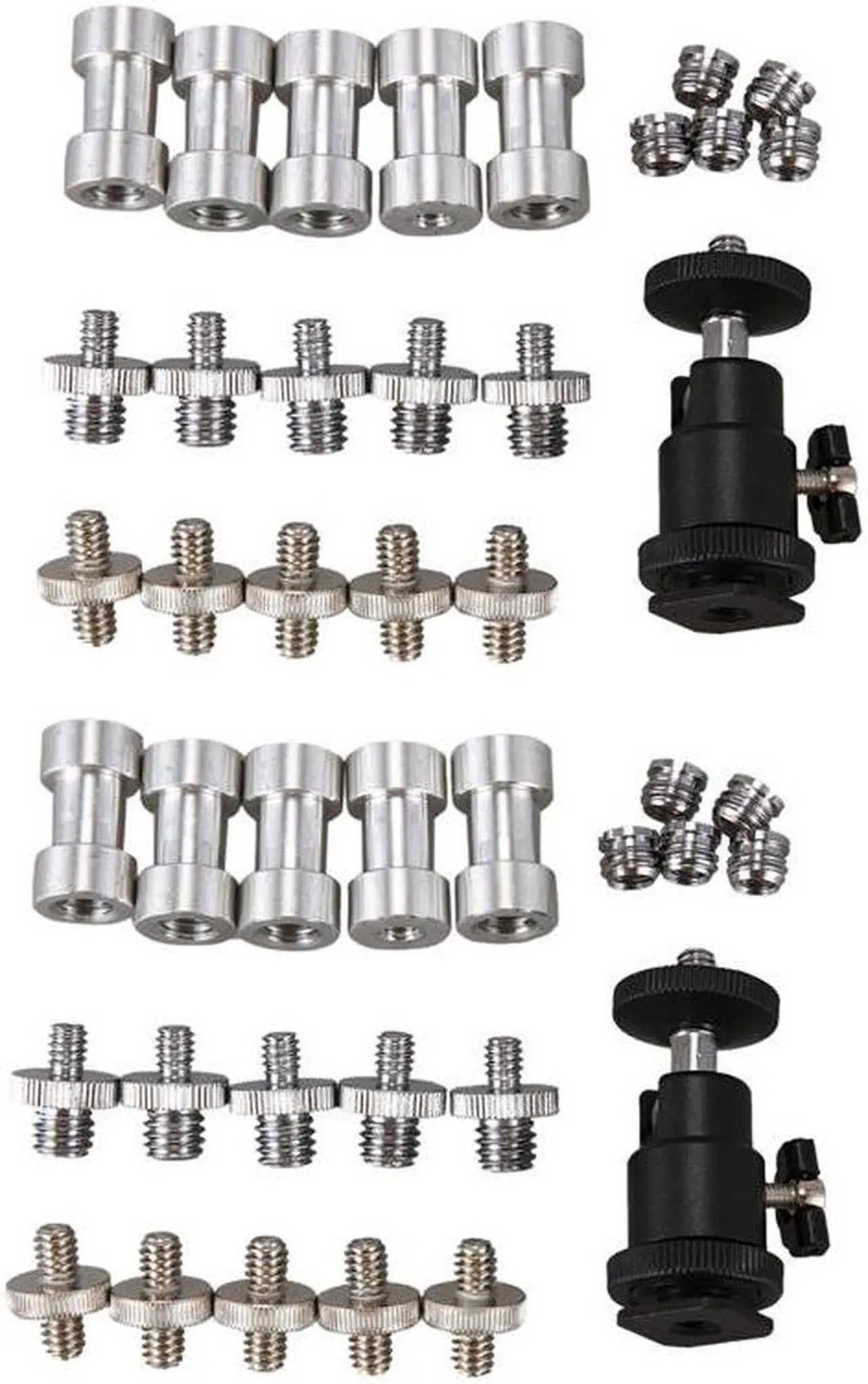 Camera Screw, 42 Pcs 1/4 Inch 3/8 Inch Converter Threaded Screws 1 ...