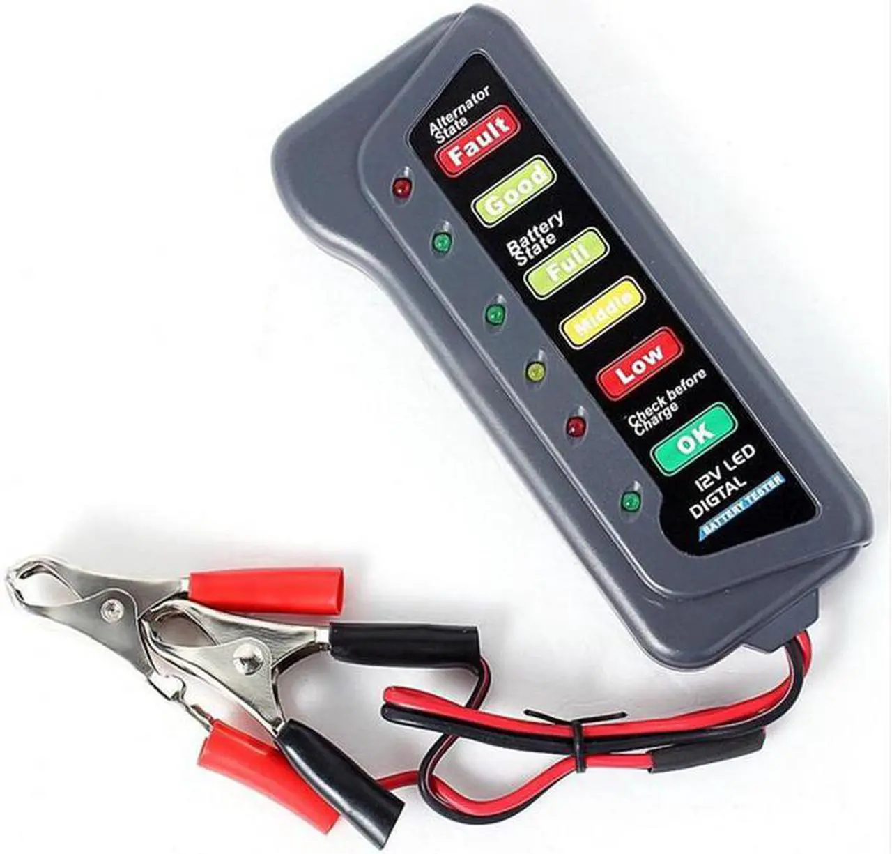 A 12V Car Tester Digital Alternator Tester 6LED Lights Display Car ...