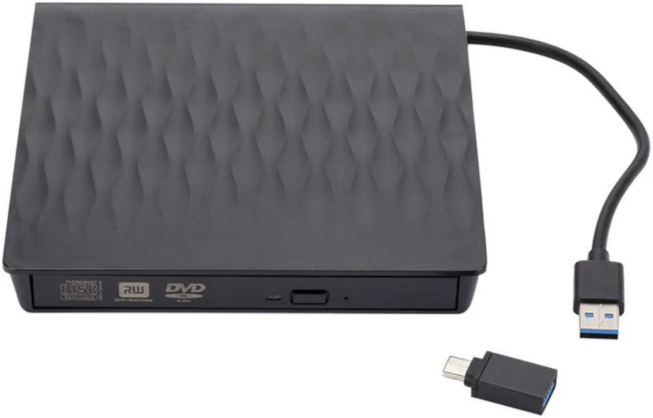 External USB 3.0 DVD RW CD Writer Slim Carbon Grain Drive Burner Reader ...