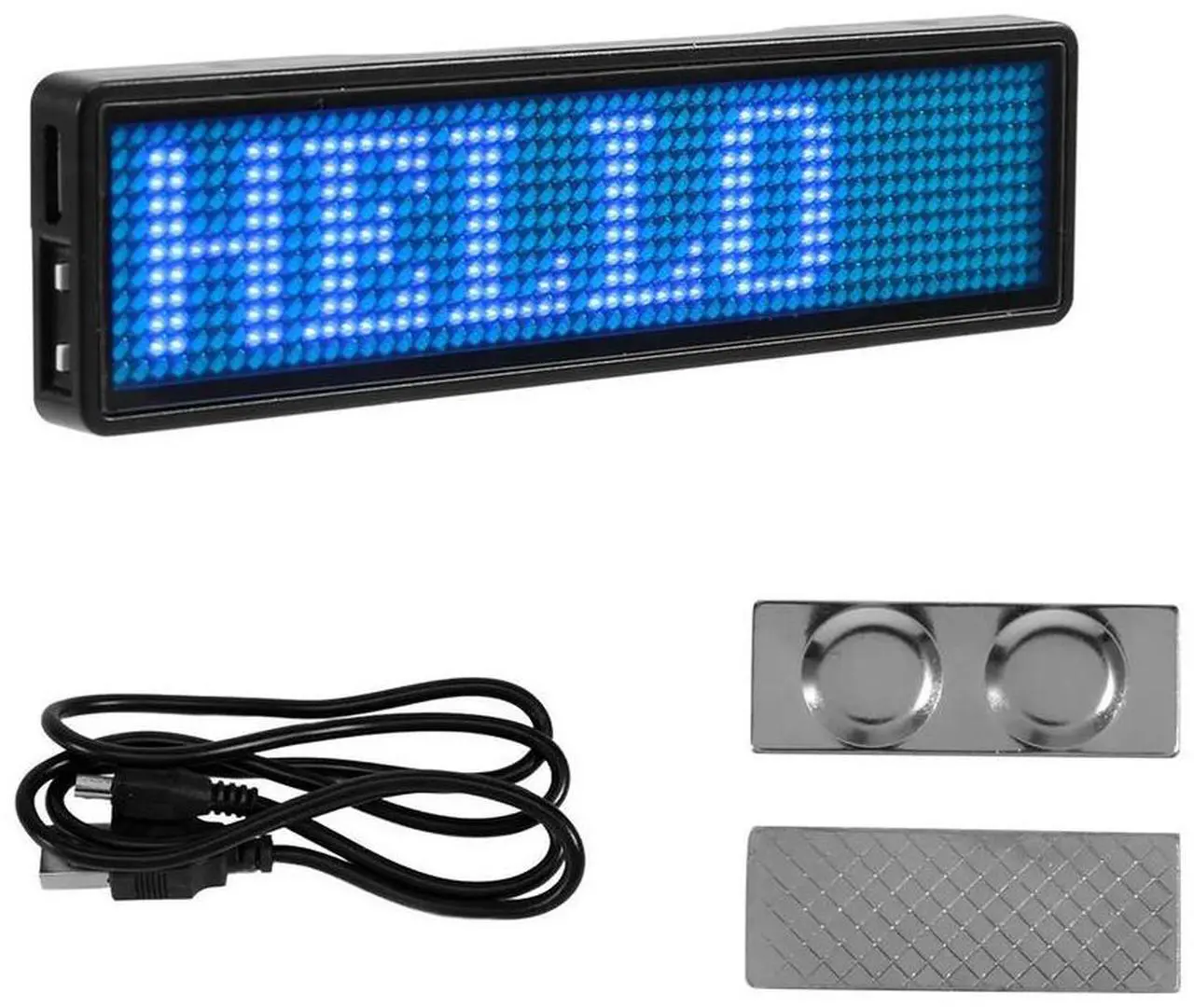 For LED Name Badge Rechargeable Light Sign DIY P rammable Scrolling ...