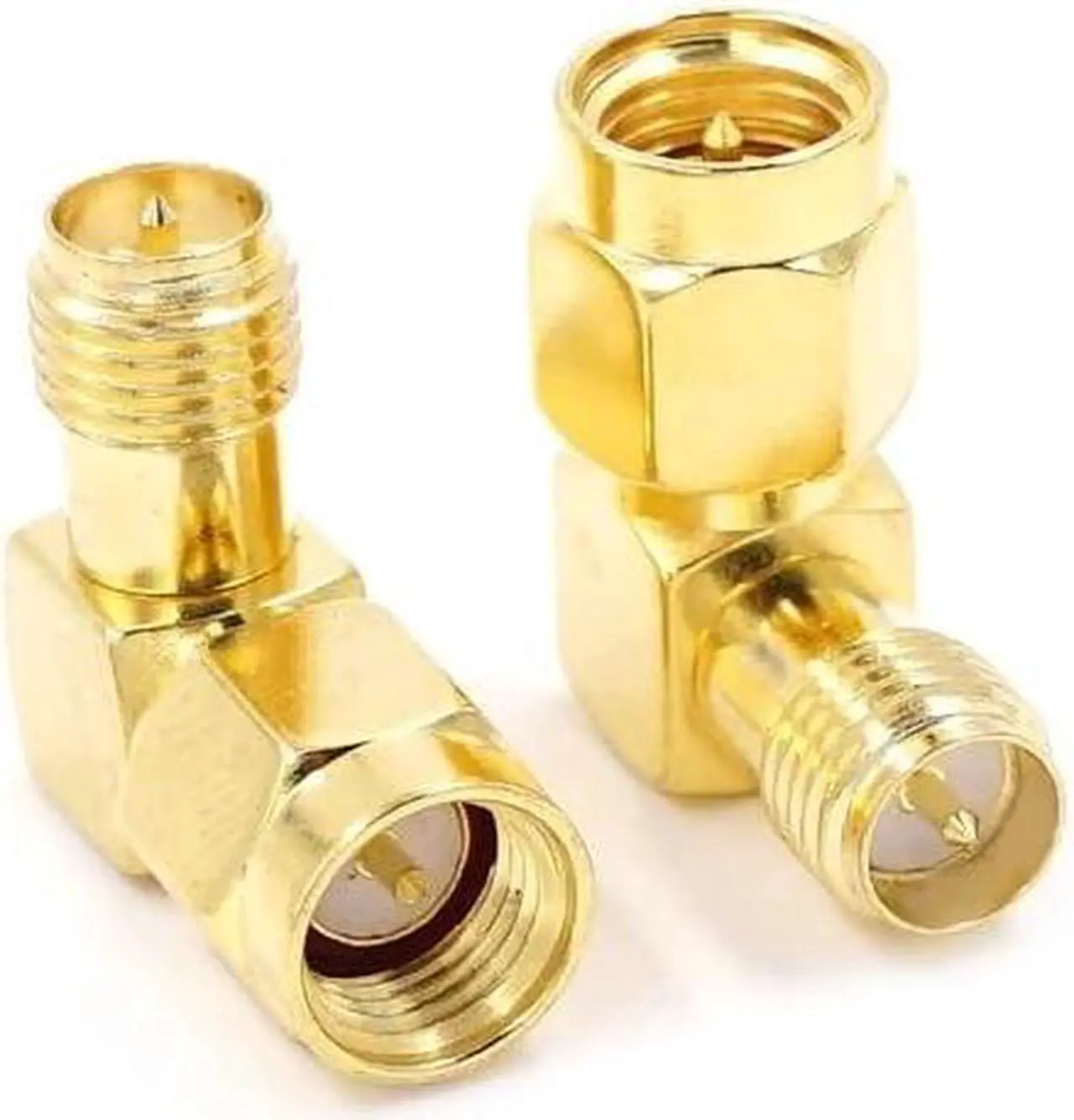 1PCS SMA Male to RP-SMA Female-Right Angle Adapter RF Coax Coupling Nut ...