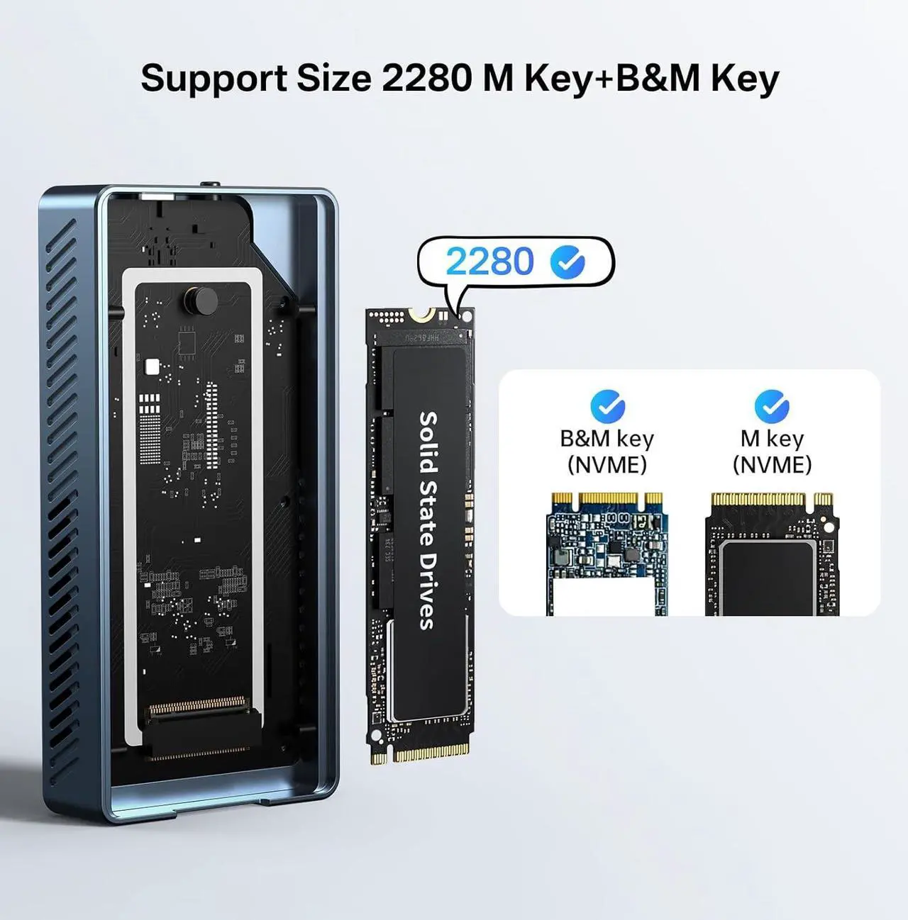 ACASIS 40Gbps M.2 NVMe SSD Enclosure with Built-in Cooling Fan, Tool ...