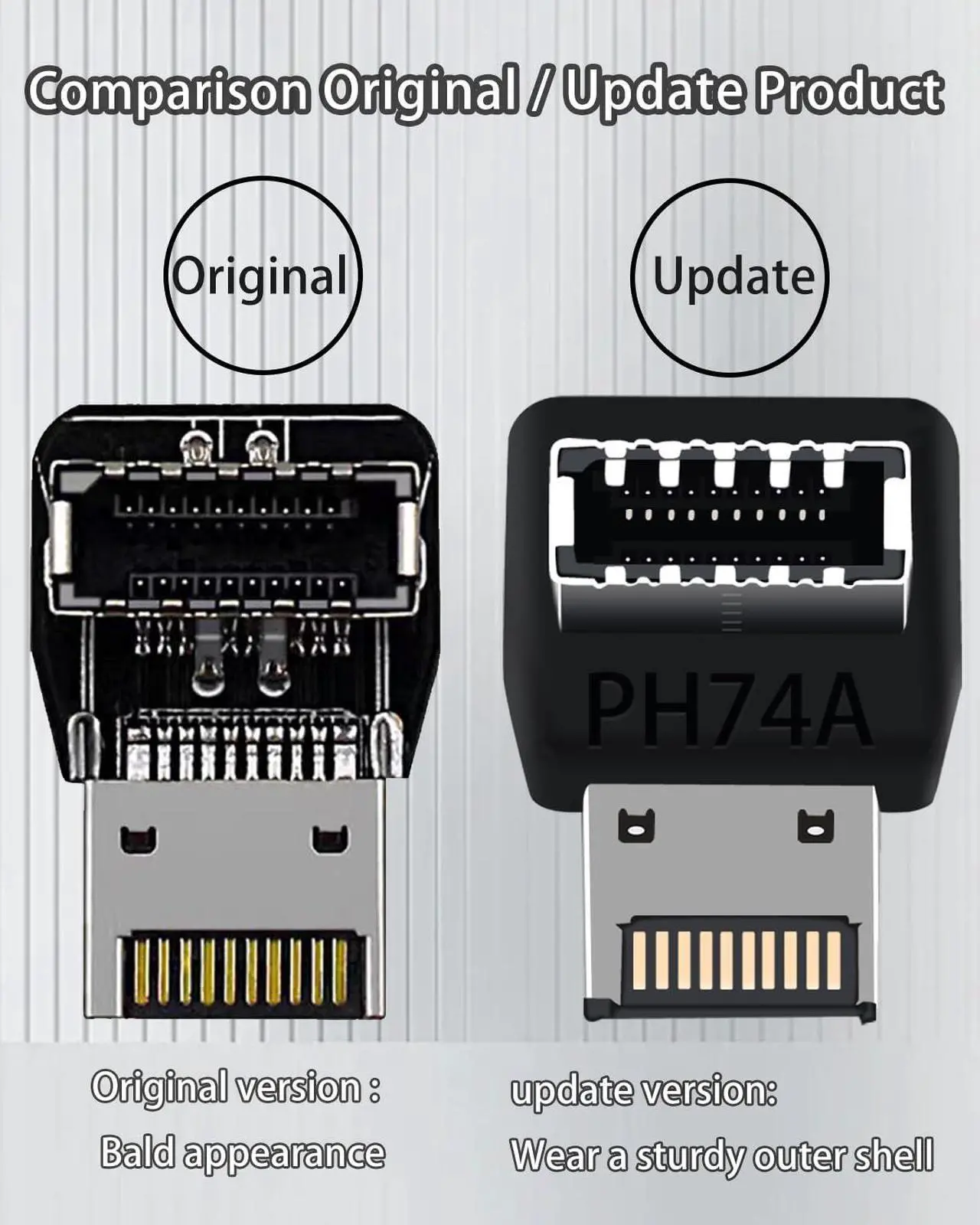 USB C Motherboard AdapterUSB 3.2 Type E 90 Degree Front Panel Internal ...