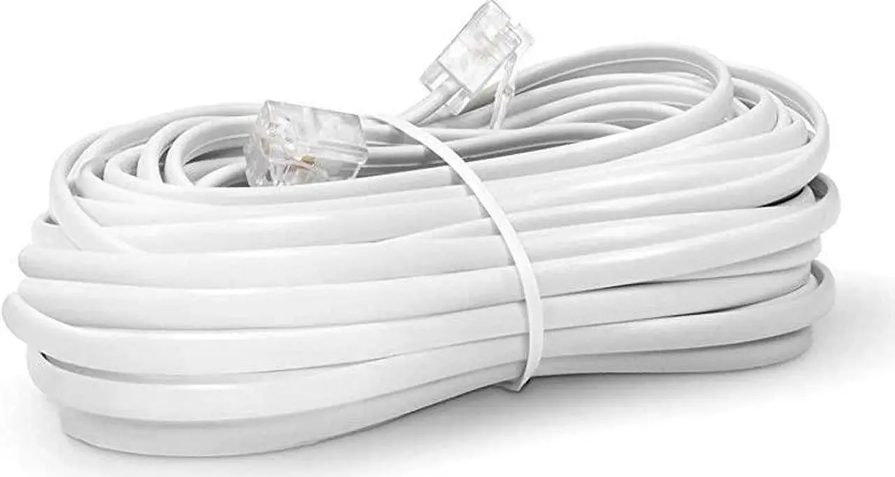 Line Cord 25 Feet Modular TeleExtension Cord 25 Feet 2 Conductor 2 pin ...
