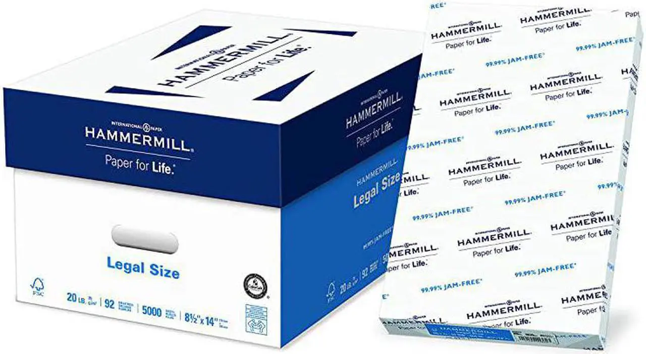 20lb Copy Paper 85 x 14 10 Ream Case 5000 Sheets Made in USA ...