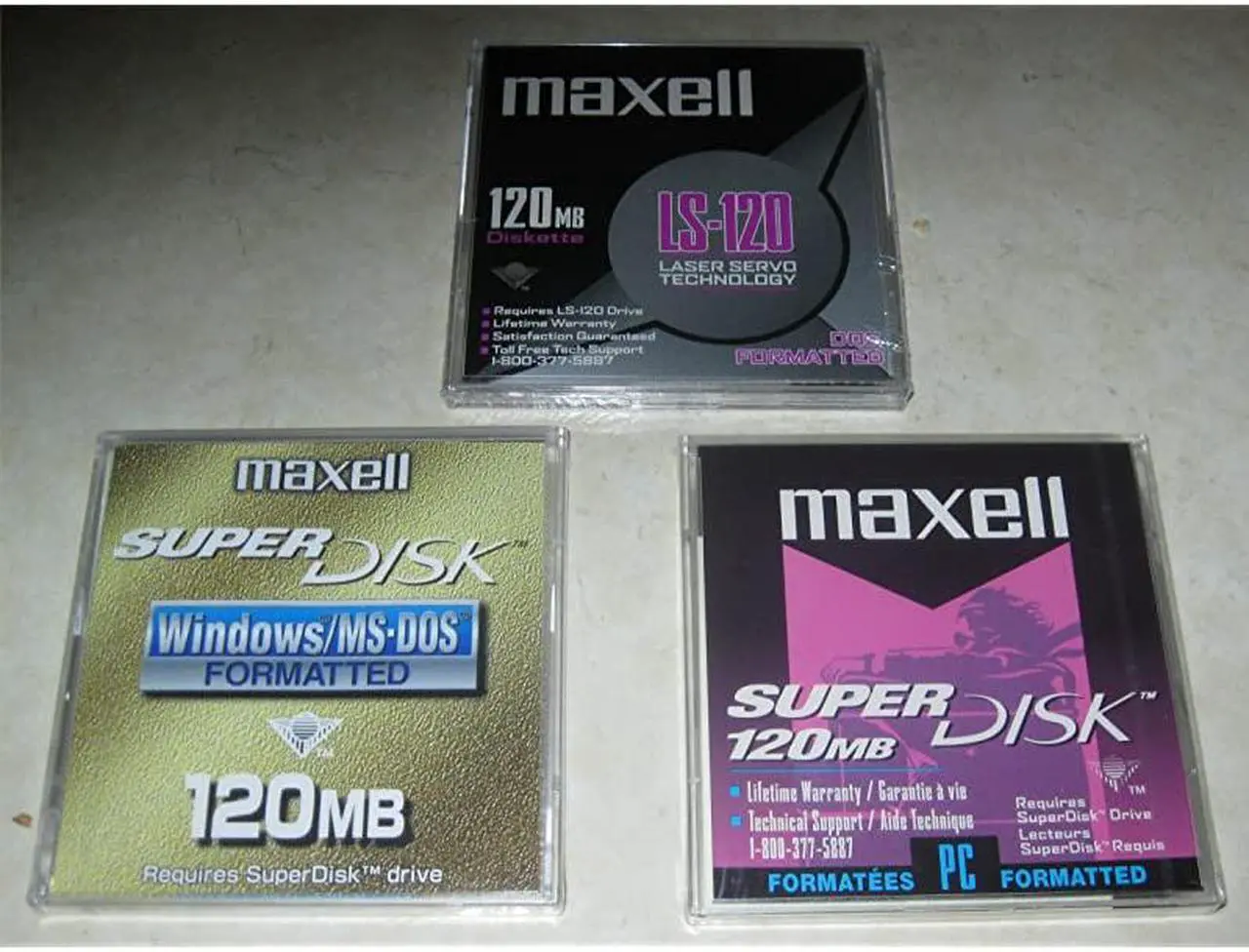 Ls120 35in 120MB Prefmt Superdisk 3pack - Newegg.com